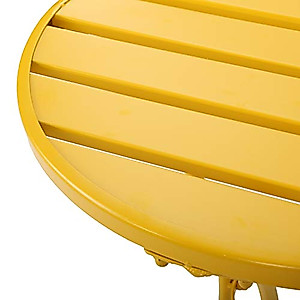 Christopher Knight Home Colmar Outdoor Iron Bistro Set, 3-Pcs Set, Matte Yellow