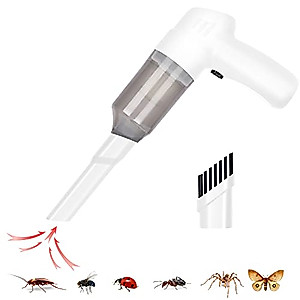 Vacuum Bug Catcher Spider and Insect Traps Catcher with USB Rechargeable Bug Pest Control,Insects and Handheld Bug Catcher with Brush Head Fluke for Stink Bug,Beetle,White Pest Suction Trap