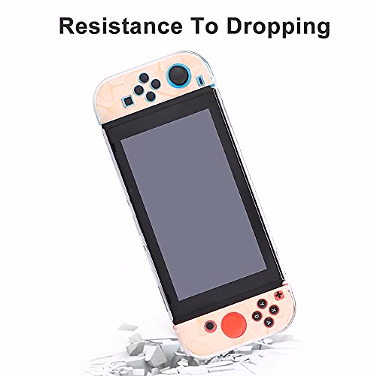 ERFGT Gin-Kgo Pat-Tern Case for Nintendo Switch with Screen Protector Slim Anti-Scratch Anti-Slip Protective Case Cover for Girls and Boys