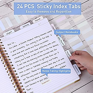 Spiral Notebook, College Ruled Notebook, 8.5" x 11", 300 Pages Hardcover Leather Notebook Journal for Women Men, A4 Large Lined Journal Notebooks for Work School, 24pcs Index Tabs, Green