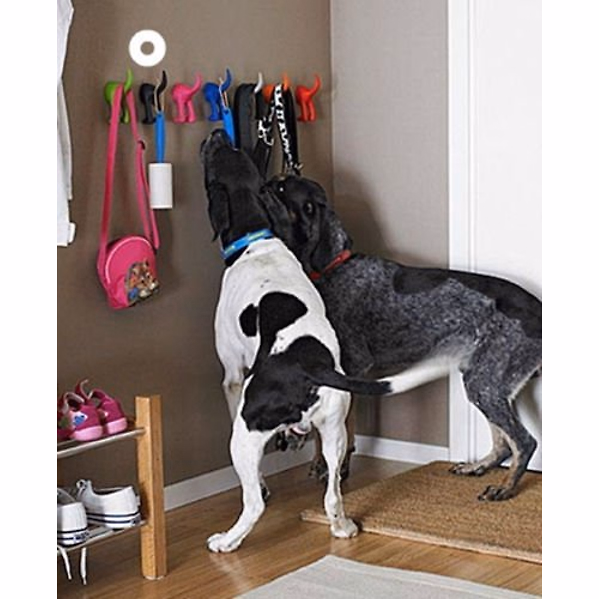 IKEA Set of 3 Dog Tail Hooks Hat Coat Key Wall Mounted Hanger (Blue)