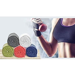 GLAMBURG 100% Cotton 6 Pack Bath Towel Set, Ultra Soft Bath Towels 22x44, Towels for Gym Yoga Pool Spa, Quick Drying & Highly Absorbent - Black