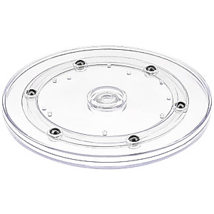 Kepfire 6 inch Clear Acrylic Lazy Susan Turntable Organizer Ball Bearing Revolving Display Base Kitchen Spice Rack Cake Makeup Table Decorating