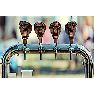 Premier Copper Products TH_COBRA 7.5-in Handcrafted Copper Cobra Beer Tap Handle