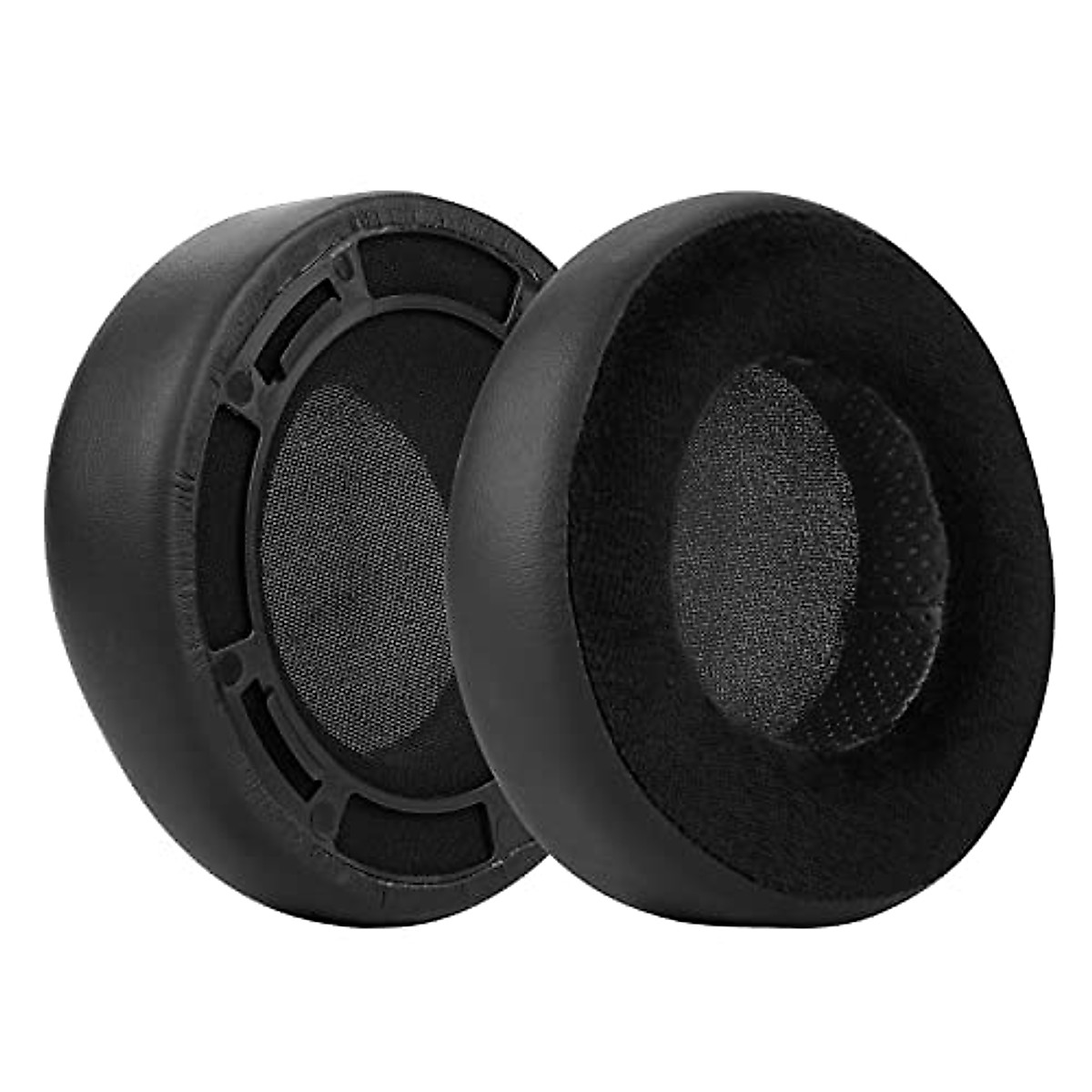 Geekria Comfort HybridVelour Replacement Ear Pads for Hifiman HE400SE HE400 HE400I HE400S HE560 560I HE500 300 HE350 Headphones Ear Cushions, Headset Earpads, Ear Cups Cover Repair Parts (Black)