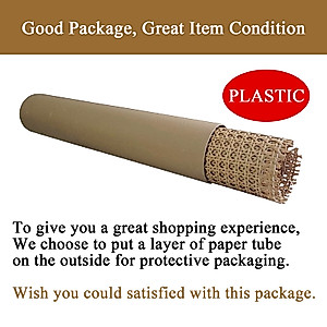 16" x5FT Plastic Rattan Cane Webbing, Woven Open Mesh Cane Net Roll for DIY Caning Furniture Decor Projects: Chair, Cabinet, Ceiling and Door(59x16 in)