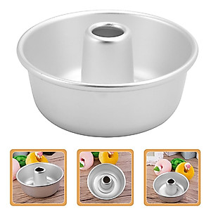 Yardwe Tube Pans for Baking Mini Angel Food Cake Pan, 4 inch Round Chiffon Cake Mold Aluminum Tube Pan Baking Cake Mould Donuts Molds