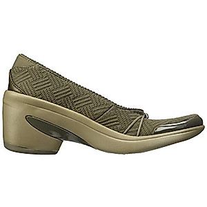 Bzees Women's Electric Shoe, light brown boxed geo print, 9 W US