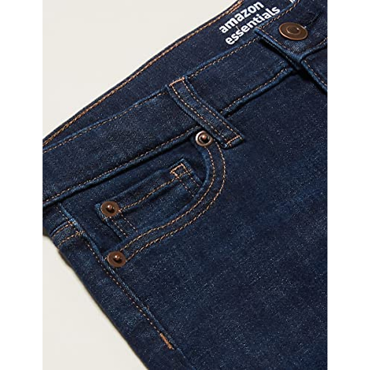 Amazon Essentials Outdoor Girls' Skinny Fit Stretch Jeans, Dark Wash, Size: 14 Slim