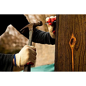 G & F Products 3106-10 String Knit Palm, Latex Dipped Nitrile Coated Work Gloves For General Purpose, 10-Pairsper Pack, Red, Large