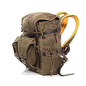 Frost River Isle Royale Mini Bushcraft Backpack - Durable Waxed Canvas Outdoor Hiking Pack, 18 Liter, Field Tan