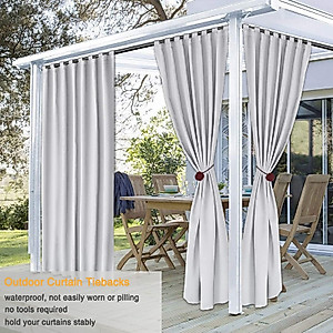 HIASTRA Strong Magnetic Curtain Tiebacks, 4 Pack Curtain Tie Modern Window Decorative Tie Backs for Curtains Rope Outdoor Holder for Sheer Blackout Drapes, Burgundy