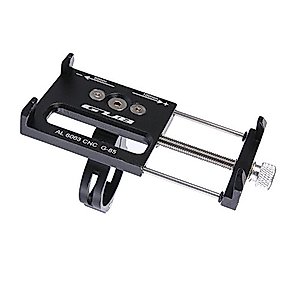 GUB Bicycle & Motorcycle Phone Mount, Aluminum Alloy Universal Bike Handlebar Phone Mount Holder Adjustable Compatible with iPhone X XR Xs 7s 8 Plus,Compatible with SamsungS9/S8/Note5/4 (Black)
