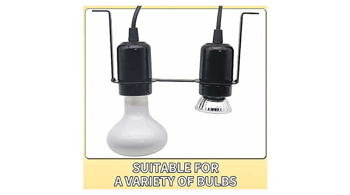 Dual Reptile Light Fixture & Heat Lamps for Pets