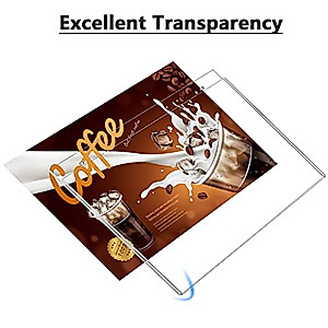 MaxGear Acrylic Sign Holder 11 x 17 inches Wall Mount Sign Holder with Screws Clear Plastic Wall Sign Holder Acrylic Frame for Office, Home, Store, Restaurant, Landscape, 6 Pack