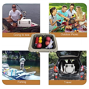 2-Pack Cooler Basket Compatible with Yeti Roadie 24, Dry Goods Wire Cooler Rack Storage Will Keep Smaller Items Dry and Stay Goods High for Roadie 24 Ice Chest Good to Hold Fruit, Utensils, etc