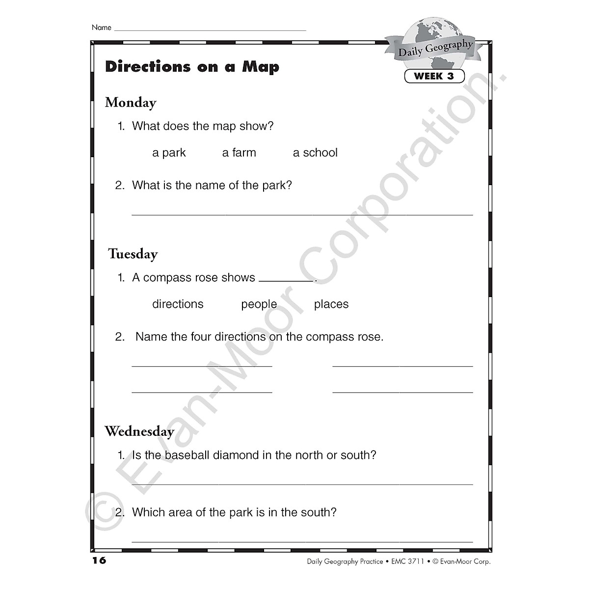 Daily Geography Practice, Grade 2