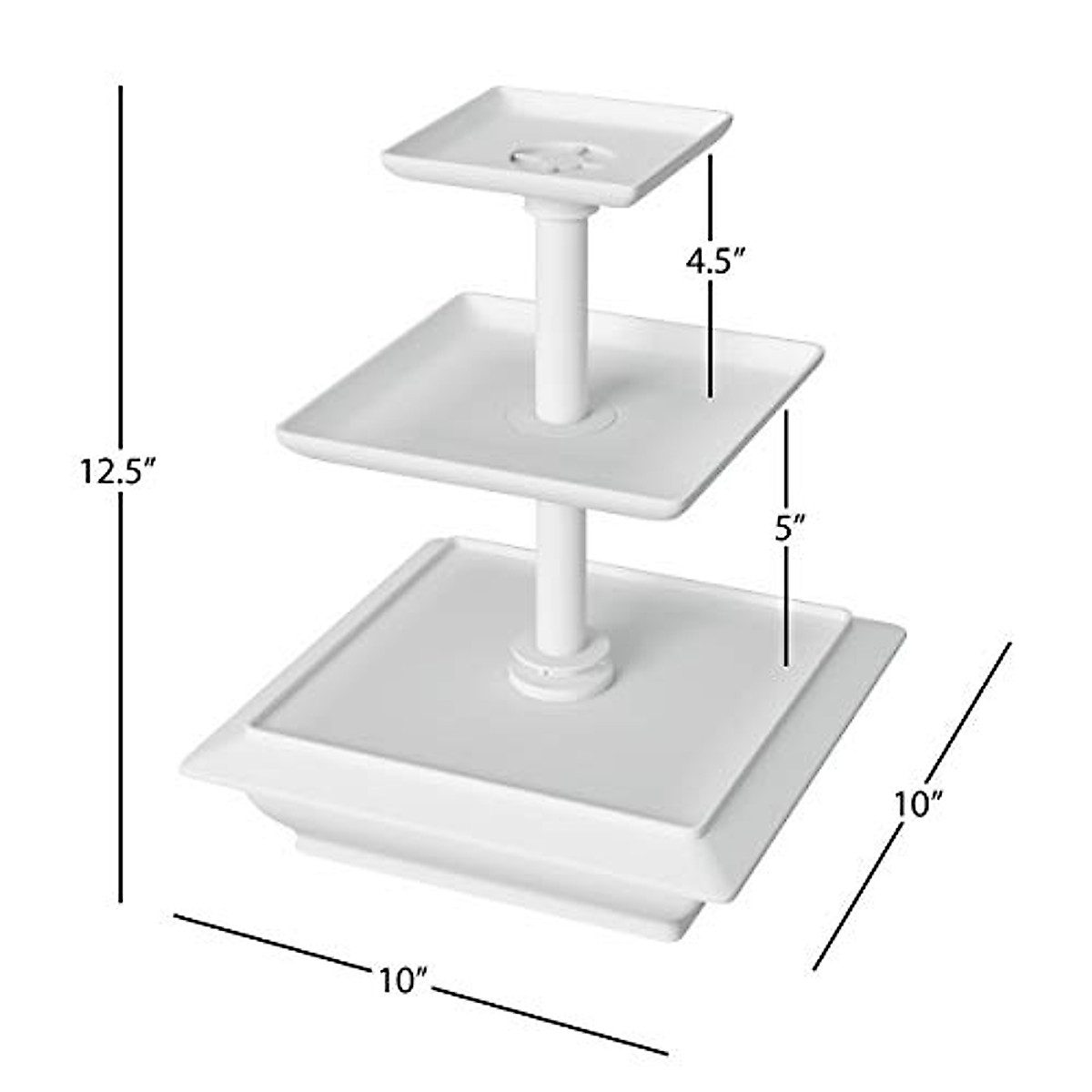 Chef Buddy 3-Tier Cupcake Dessert Stand, White