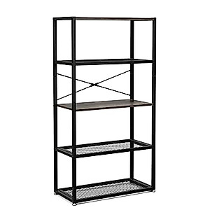 Vicodabo 5 Tier Multipurpose Free Standing Shelves, Heavy Duty Industrial Organizer Open Shelving Unit, Ideals for Living Room, Kitchen, Bedroom and Office