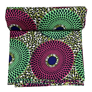 African Wax Prints Fabric New Ankara Bazin 6 Yards African Cloth for Party Dress (P067)