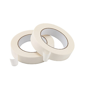 Lichamp Masking Tape 1 inch, 3 Pack General Purpose Masking Tape Beige, White Masking Paper for Painting, Arts, Crafts, 1 inch x 55 Yards x 3 Rolls (165 Total Yards)