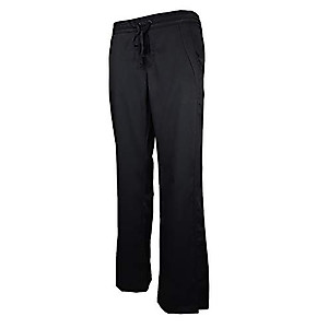 Natual Uniforms Women's Ultra Soft Modern Fit Drawstring Scrub Pant (Black, Large)