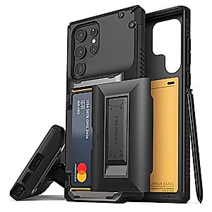 VRS DESIGN Damda Glide Hybrid Phone Case for Galaxy S22 Ultra Case, Sturdy Functional Case for Galaxy S22 Ultra (2022) Black