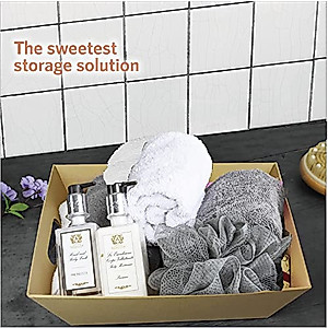 [3pk] 12x14 Large Gift Baskets Empty to Fill| Large Rectangular Baskets with Handles| Wine Gift Basket| Market, Produce, Snack, Organizing| Christmas, Easter| Gift to Impress- Upper Midland Products