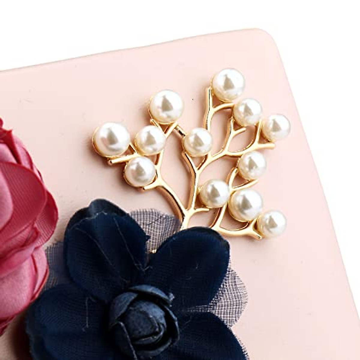 Floral Evening Bag for Women, Flower Evening Clutch Purse Elegant Banquet Handbag Lady Party Wedding Banquet Bag (Pink)