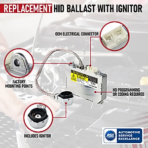 HID Ballast with Ignitor - Headlight Control Unit Module - Replaces 85967-0E020, 81107-2D020, DDLT002, KDLT002 - Compatible with Toyota & Lexus Vehicles - Prius, Avalon, Sienna, ES300, ES330, LS430