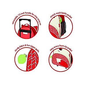 Skip Hop Kids Rolling Backpack, Zoo, Fox