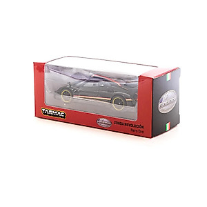 Tarmac Works Pagani Zonda Revolucion Nero Oro Black Metallic with Stripes Global64 Series 1/64 Diecast Model Car T64G-TL016-BK
