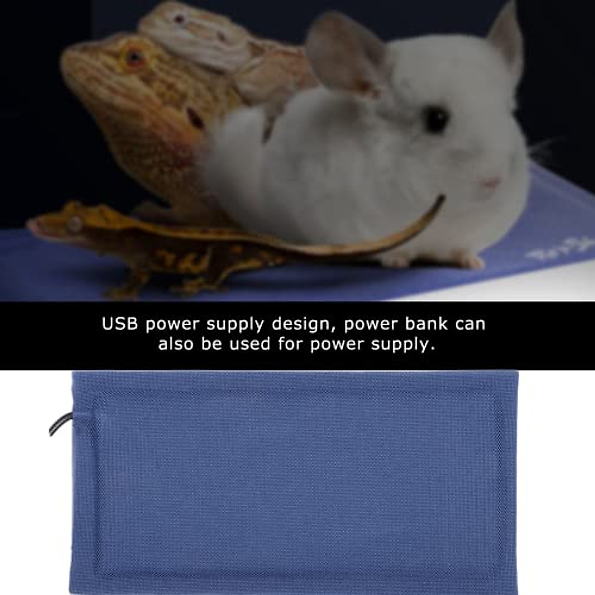 Small Reptile Heating Pad,6x3 inch USB Reptile Heat Pad with 3 Level Adjustable Function USB Heating Pad Pet Dog Heating Pad Terrarium Heat Mat for Lizards,Tortoise,Pets Seedling Small Animals