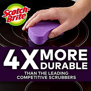Scotch-Brite Scratch-Free Glass Cooktop Pads, Chemical-Free Cleaning, 2 Cleaning Pads