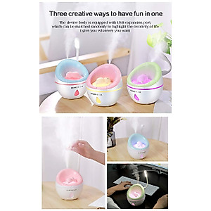 Cotree USB Small Sofa Humidifier, Mini Cool Humidifier 350ml Water Volume, One Touch Shut-Off for Home Office Bedroom (Pink)