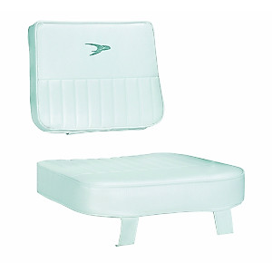 Wise 8WD562-2-710 Ladder Back Helm Chair Seat Cushion Set, White