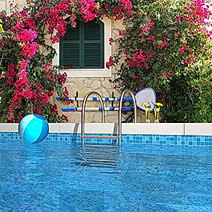 Flantor Pool Pole Hanger Metal Pool Holder Set, 6pcs Swimming Pool Holder with Screws, Pool Hooks for Garden Tools,Telescoping Poles, Leaf Rakes, Pool Nets, Vacuum Hoses & Pool Accessories (Black)