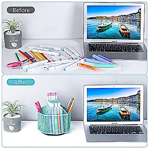 Cute Rotate Art Supply Organizer, Colored Pencil Holder - Art Caddy Accessories Carousel, Spinning Desk Office Supplies Storage for Home, Office, Classroom & Art Studio - Green