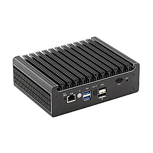 HUNSN Micro Firewall Appliance, Mini PC, OPNsense, VPN, Router PC, Intel Pentium Silver N6000, RS41, AES-NI, 4 x 2.5GbE I226-V, Console, Type-C, HDMI, DP, 16G RAM, 64G SSD