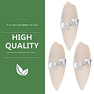 Hemobllo Cuttlebone for Birds- 6 Set Cuttlefish Bones with Metal Holder Parrot Cuddle Bone Chew Toy Pet Molar Toy Cuttlebone for Cockatiels Parakeets (10-12cm)