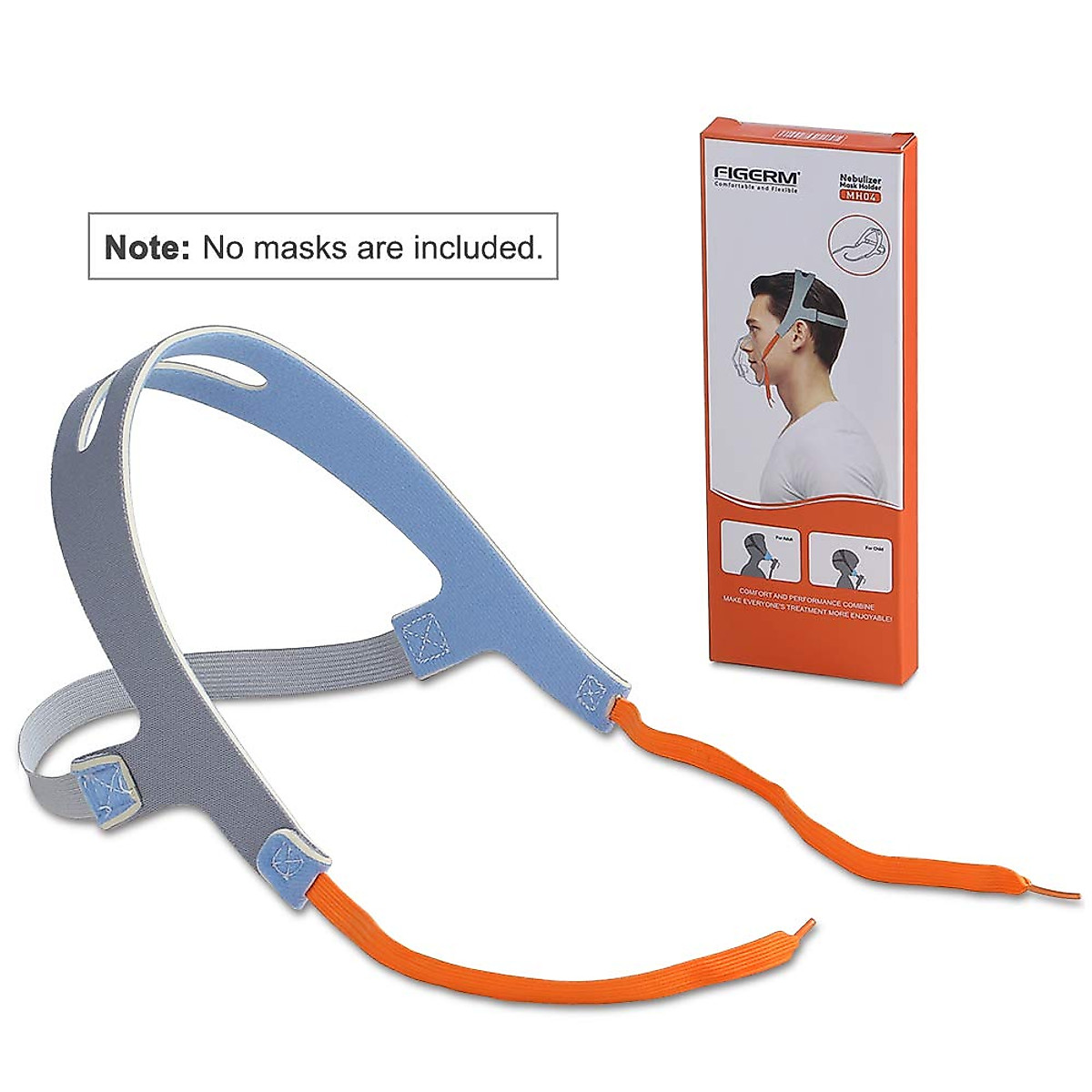 No-Slip Secure Mask Strap, Mask Holder for Cool Mist Inhaler Compressor System, Comfortable Adjustable Head Straps for Children and Adults