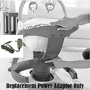 F-Price Replacement Part for Fisher-Price Deluxe Cradle 'n Swing Baby Soother - Fits Many Models ~ Replacement Power Cord Adapter Beige