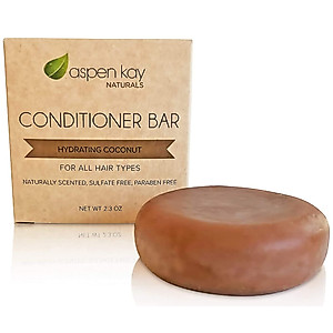 Solid Shampoo and Conditioner bar set, Organic Ingredients, All Hair Types, Sulfate-Free, Cruelty-Free & Vegan. One 3 ounce and one 2.3 ounce bars (Hydrating Coconut)