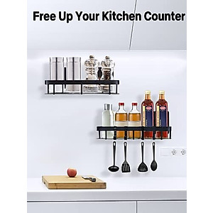 Shower Caddy Shelf Basket with 4 Hooks,Adhesive Shower Shelf for Inside Shower,2 Pack Bathroom Shower Organizer for Tile Walls,No Drilling Rustproof Shower Rack for Bathroom Toilet Kitchen