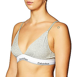 Calvin Klein Women's MODERN COTTON TRIANGLE BRA , -grey heather, M