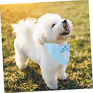 Mipcase 3pcs Decorative Tuxedo Pets Kerchief Valentines Cat Adjustable Holiday Cool Cats Kitten Small Tie Dogs Puppy Towel Scarf Bibs Washable Delicate Dog Large Suit Collar Bow Bandana