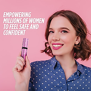 Lipstick Stun Gun for Women - Guard Dog Security Elektra Stun Gun for Self Defense, Maximum Voltage, 100 Lumen Flashlight with Keychain and Wall Charger (Pink)