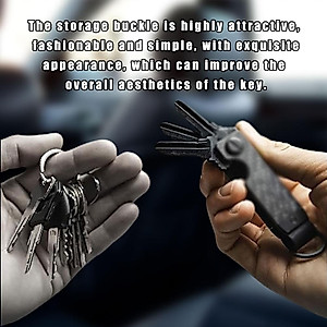 Key Organizer For Men,Compact Key Holder with Mini Screwdriver,Creative Folding Pocket Key Holder up to 5 Keys (C)