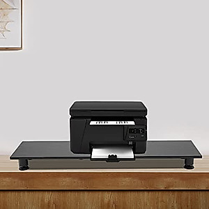 YIYIBYUS Dual Monitor Stand Riser, Large Monitor Riser , Desktop Stand Storage Organizer for Laptop Computer/TV/PC/Printer (Black)