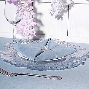 Tableclothsfactory 6 Pack 13" Round Clear Acrylic Reef Charger Plates Ruffled Rim Dinner Charger Plates For Weddings Events